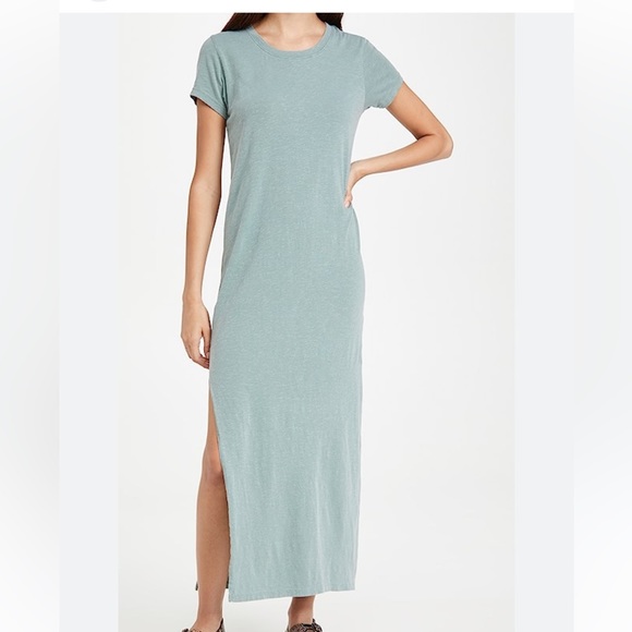 Sundry | Dresses | Sundry Light Blue Short Sleeve Maxi Dress | Poshmark